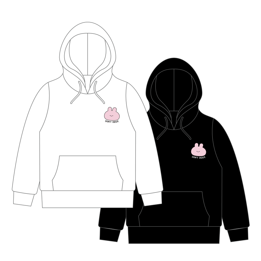 【あさみみちゃん】DON'T DEEP.刺繍フードパーカー【3月中旬発送】 – SimpleSideMascots（サイマス）公式オンラインショップ