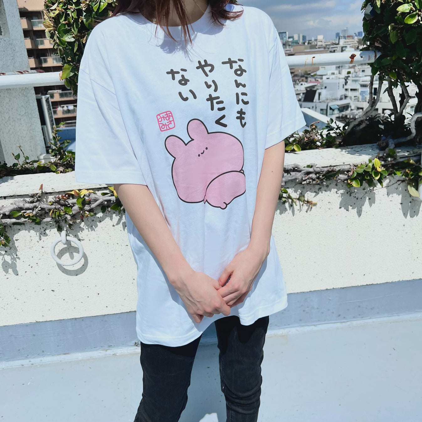 【あさみみちゃん】なんにもやりたくないTシャツ【5月中旬発送】 – SimpleSideMascots（サイマス）公式オンラインショップ